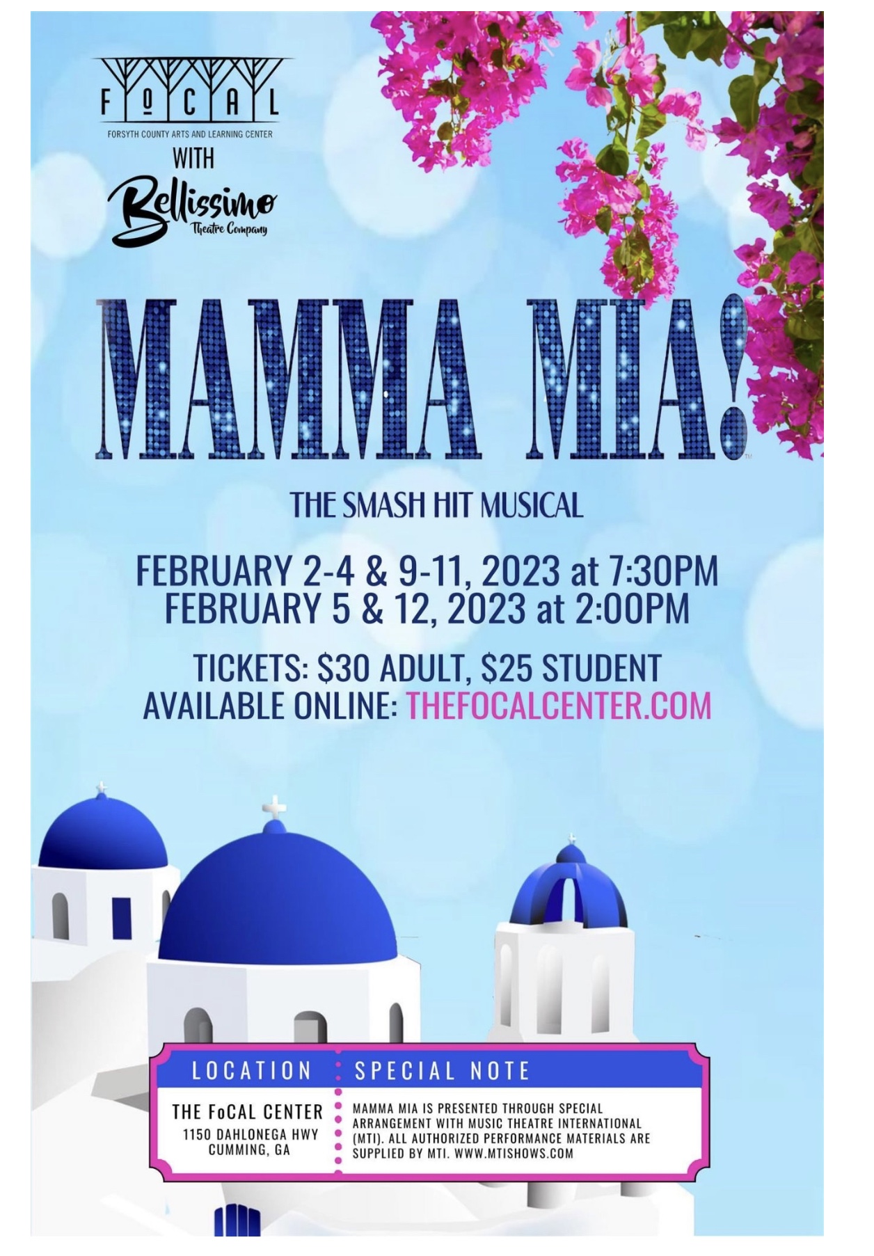 “Mamma Mia” Comes to FoCal Center with Bellissimo Theatre – Speakeysie